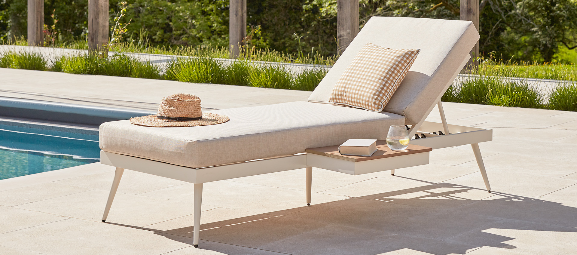 Ellis Sun Lounger White